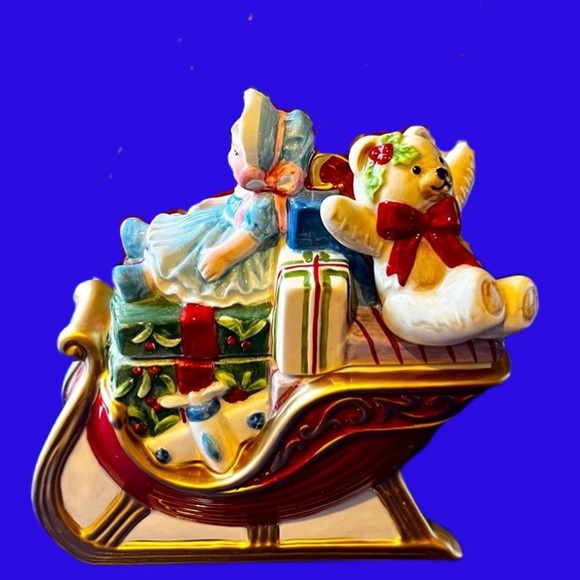 Fitz and Floyd | Holiday | 203 Fitz Floyd Teddys Christmas Lidded Box ...